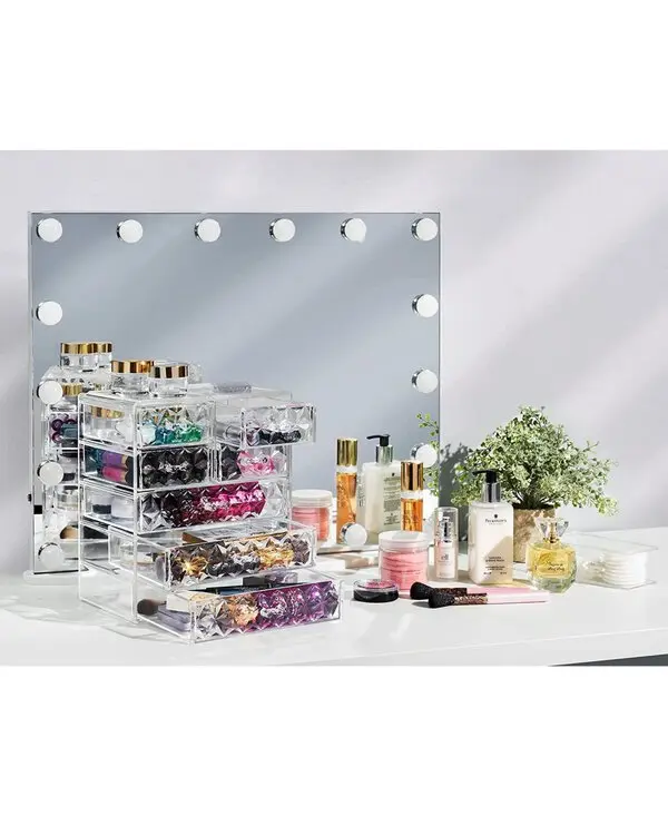 SORBUS 7 Drawer Acrylic Makeup Organizer Case For Cosmetics - Diamond