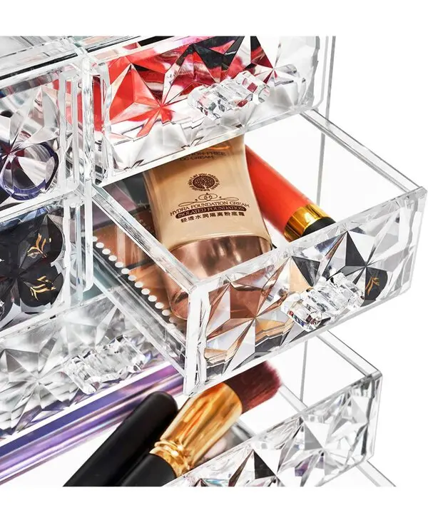 SORBUS 7 Drawer Acrylic Makeup Organizer Case For Cosmetics - Diamond
