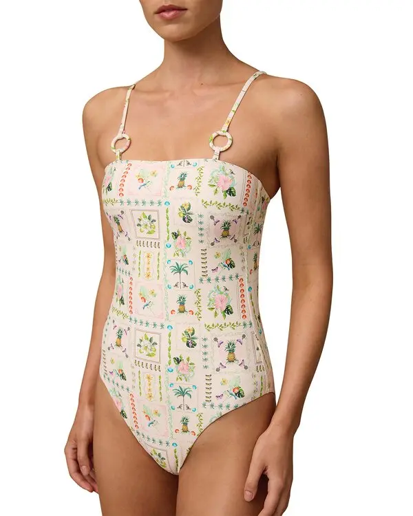 MONTE & LOU Hoop Bandeau One Piece Swimsuit