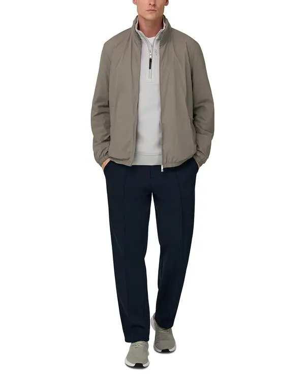 Boggi Milano Technical Fabric Bomber Jacket - Mud