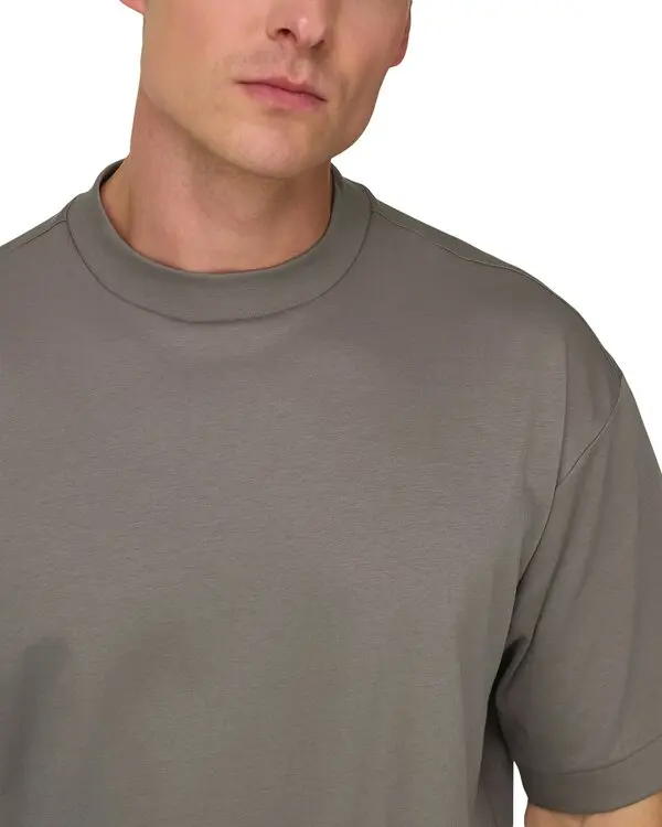 Boggi Milano Short Sleeve S Cafe Rib T Shirt - Mud