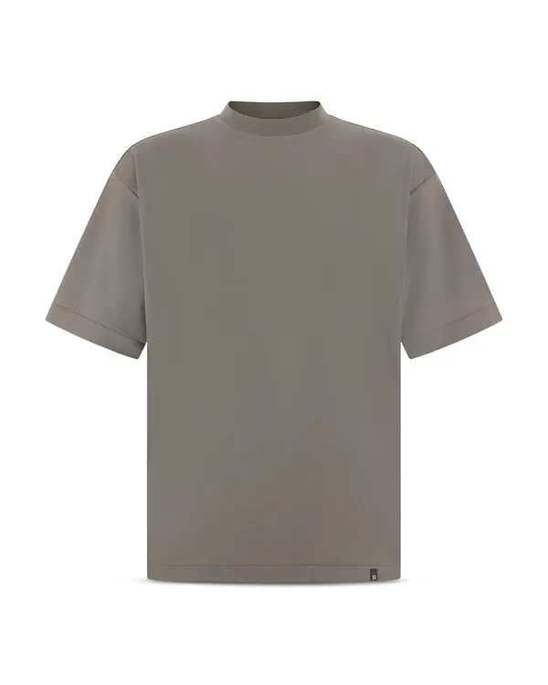 Boggi Milano Short Sleeve S Cafe Rib T Shirt - Mud