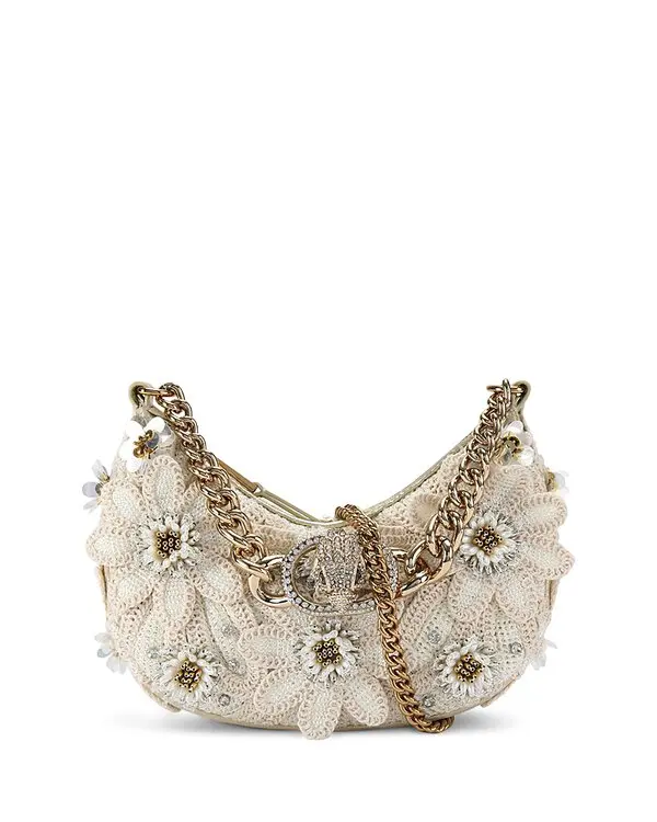 Kurt Geiger Chelsea Embellished Flower Hobo Bag