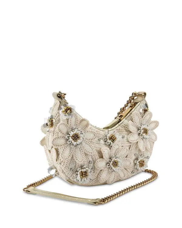 Kurt Geiger Chelsea Embellished Flower Hobo Bag