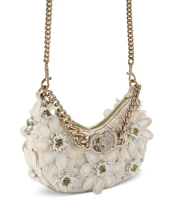 Kurt Geiger Chelsea Embellished Flower Hobo Bag