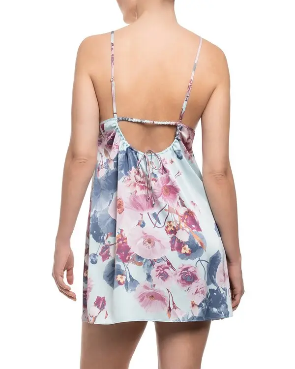 MIDNIGHT BAKERY Printed Satin Chemise