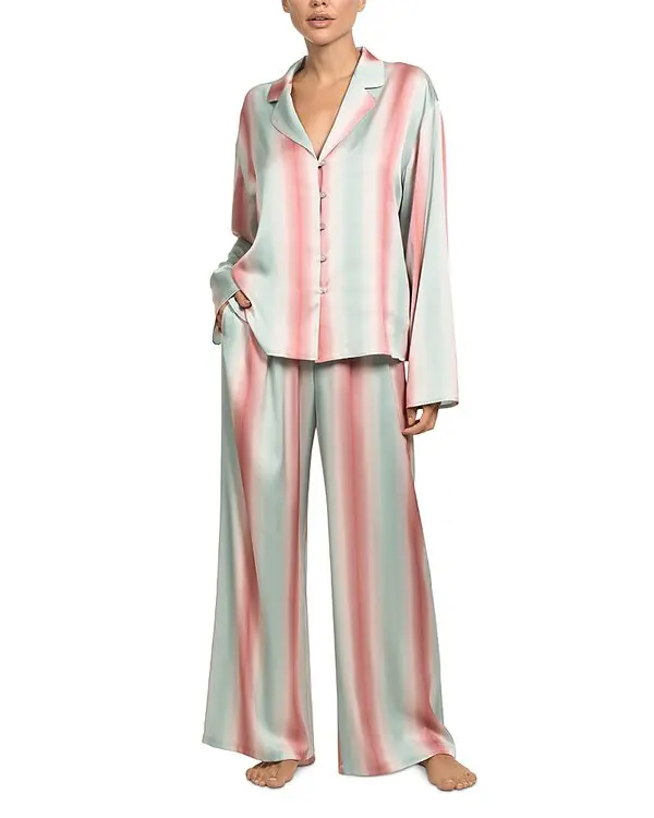 MIDNIGHT BAKERY Satin Pajama Set - Mint