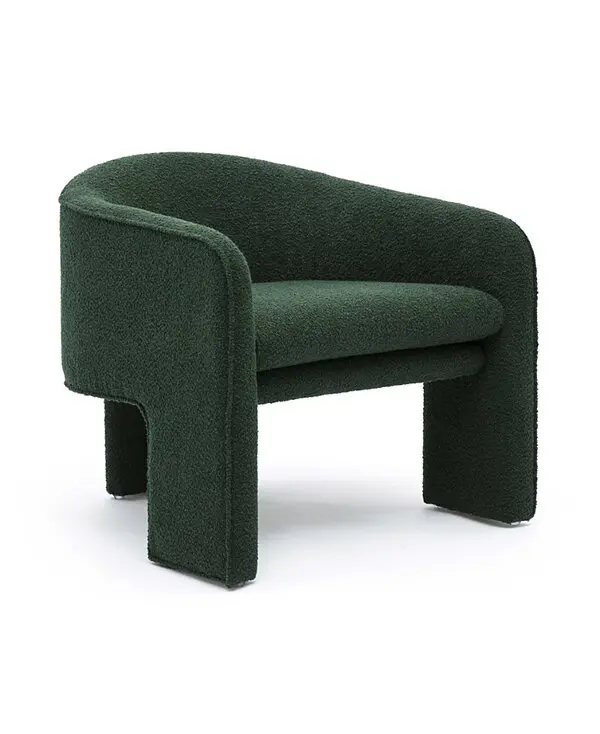 TOV FURNITURE Marla Boucle Accent Chair - Forest Green