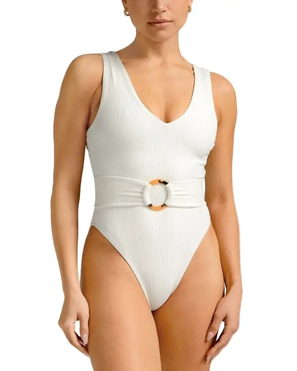 MONTCE Kim One Piece Swimsuit - Cream Rib