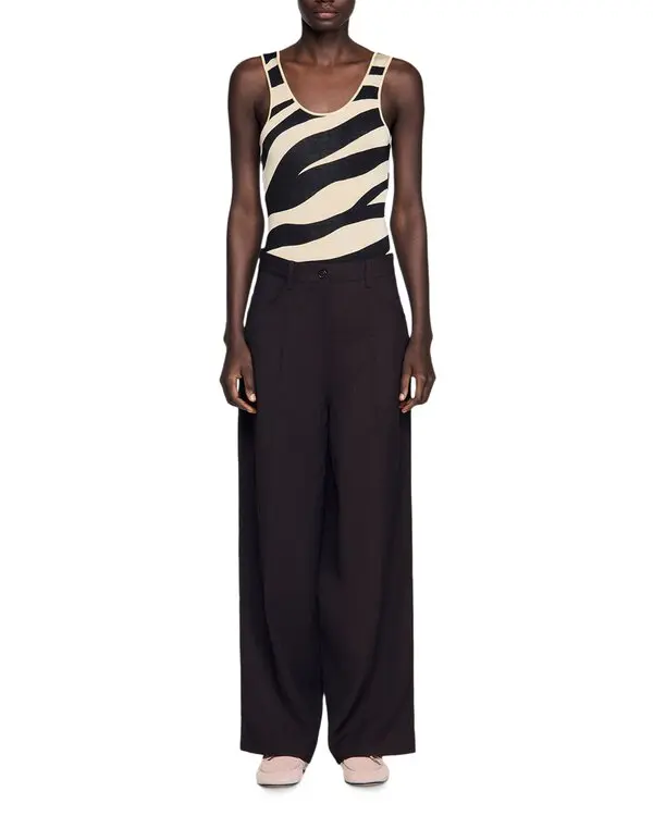 Sandro Desire Wide Leg Pants