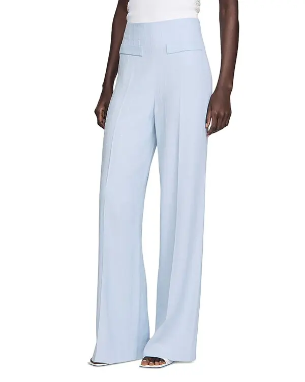 Sandro Concorde Stripe Sequin Pants - Sky Blue