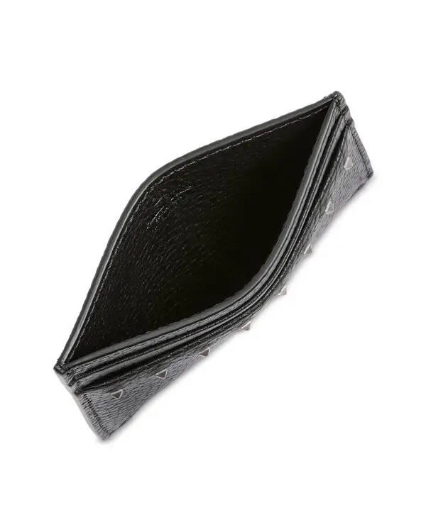 Valentino Garavani Rockstud Leather Card Case - Black