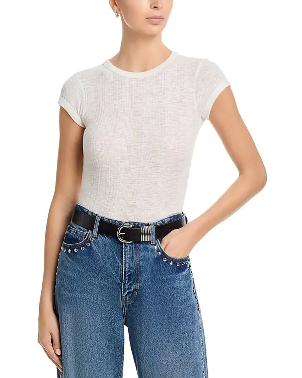 MOTHER The Itty Bitty Ringer Tee - Fluff