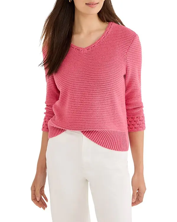 NIC+ZOE Edged Pop Stitch Sweater