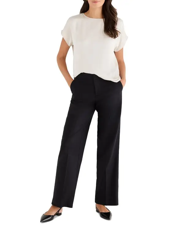 NIC+ZOE Day Gloss Woven Tee - Coconut