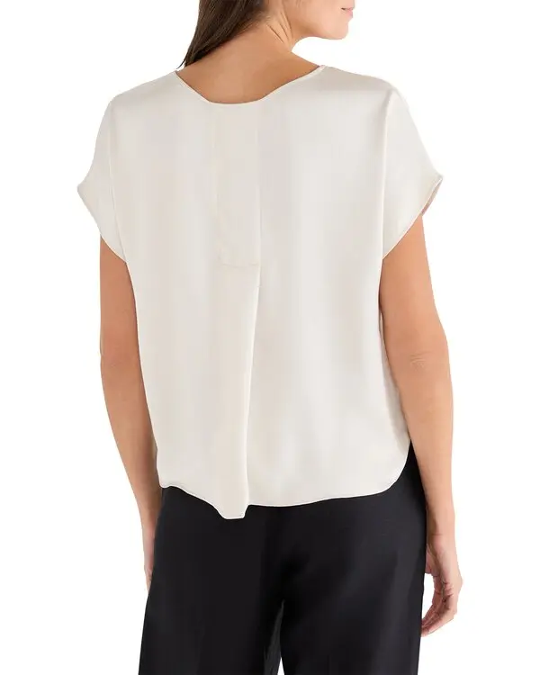 NIC+ZOE Day Gloss Woven Tee - Coconut