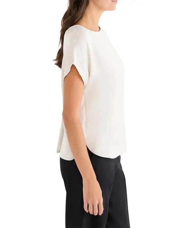 NIC+ZOE Day Gloss Woven Tee - Coconut