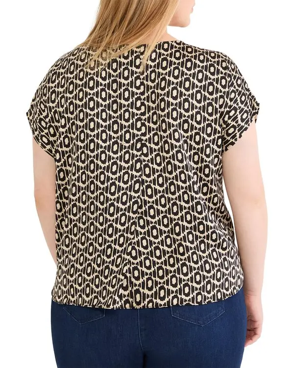 NIC+ZOE Lacy Diamonds Day Gloss Woven Tee