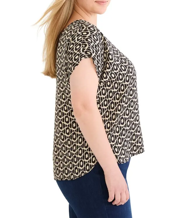 NIC+ZOE Lacy Diamonds Day Gloss Woven Tee