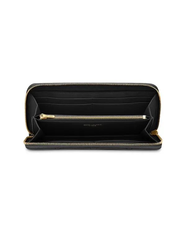 Saint Laurent Cassandre Bijou Zip Wallet - Black