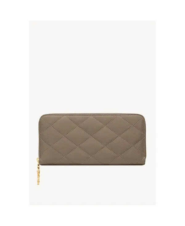Saint Laurent Cassandre Bijou Zip Wallet - Light Taupe
