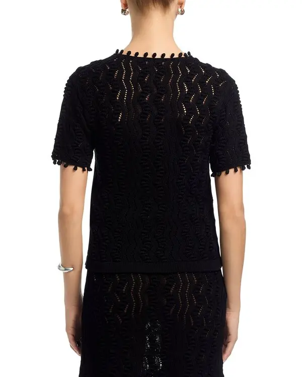 JIL SANDER Pom Pom Short Sleeve T-shirt