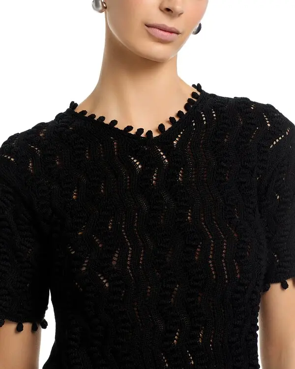JIL SANDER Pom Pom Short Sleeve T-shirt