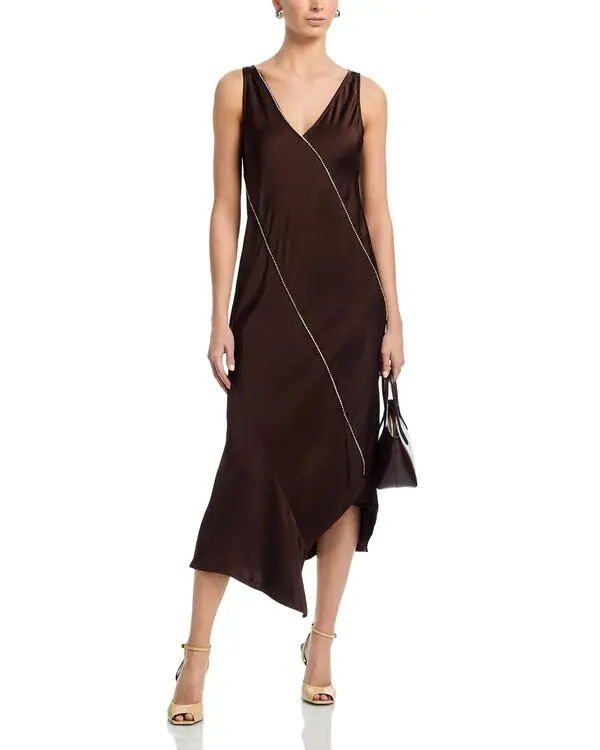 JIL SANDER Sleeveless Asymmetric Midi Dress