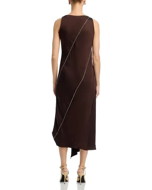 JIL SANDER Sleeveless Asymmetric Midi Dress