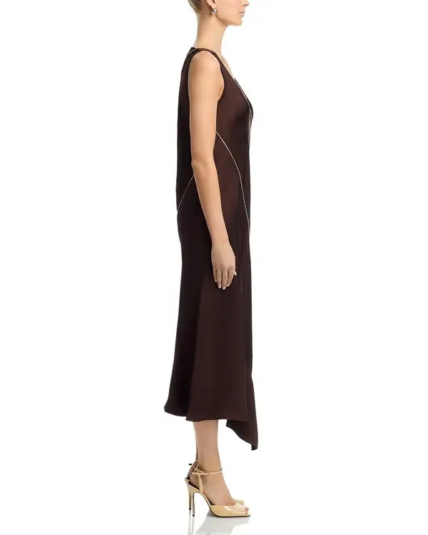 JIL SANDER Sleeveless Asymmetric Midi Dress