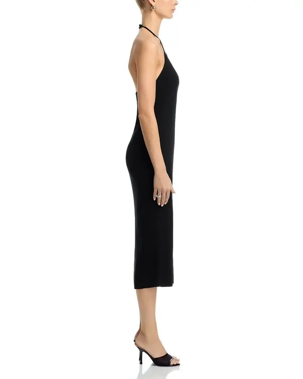 JIL SANDER Wool Halter Midi Dress