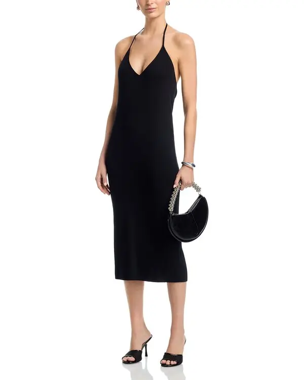 JIL SANDER Wool Halter Midi Dress