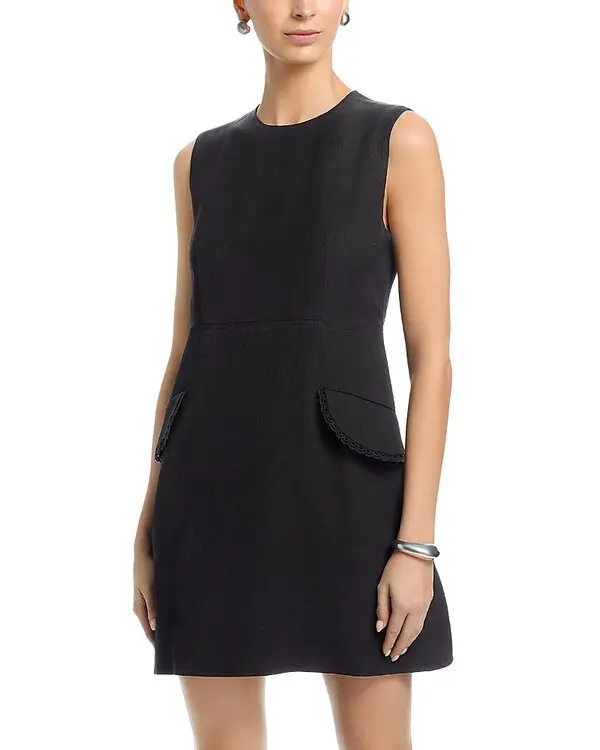 JIL SANDER Sleeveless Round Neck Shift Dress - Black
