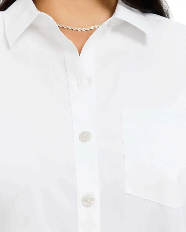 Foxcroft Abigail Short Sleeve Stretch Shirt - White