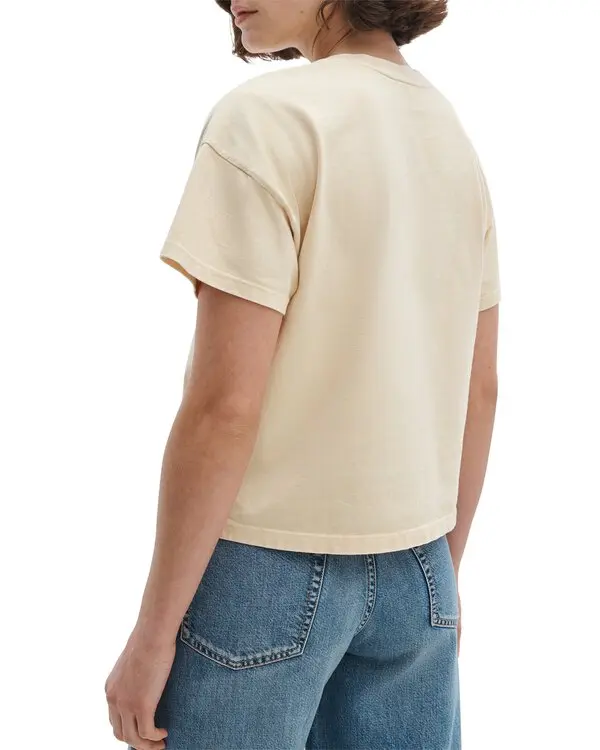 Rag & Bone Distressed Boxy Tee - Butter