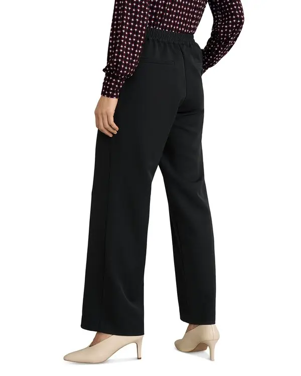 HOBBS LONDON Martine Wide Leg Trousers - Black