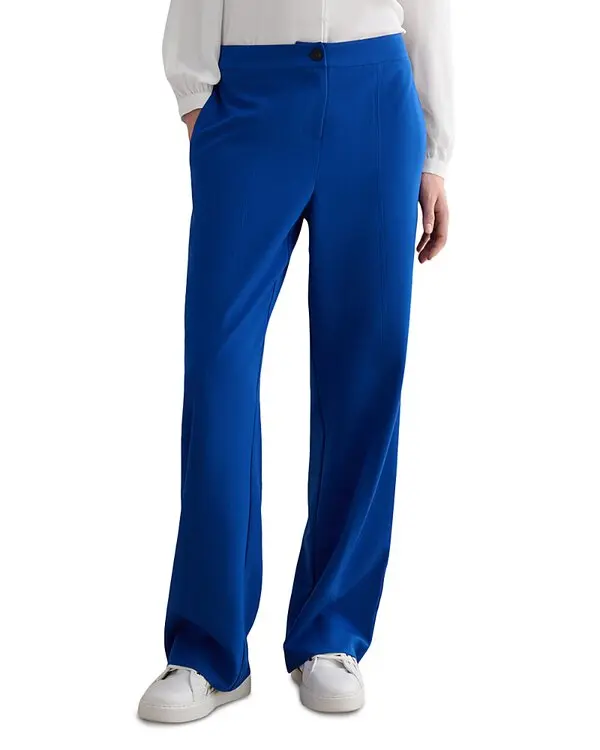 HOBBS LONDON Martine Wide Leg Trousers - True Blue