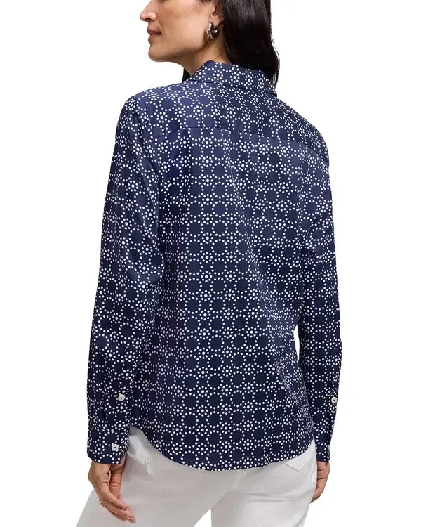Foxcroft Hampton Geometric Print Shirt