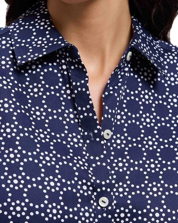 Foxcroft Hampton Geometric Print Shirt