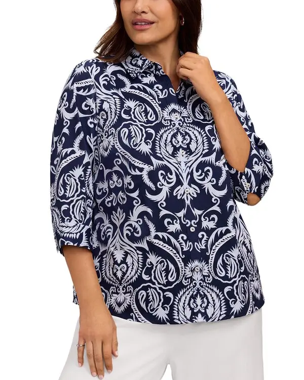 Foxcroft Hampton Damask Shirt