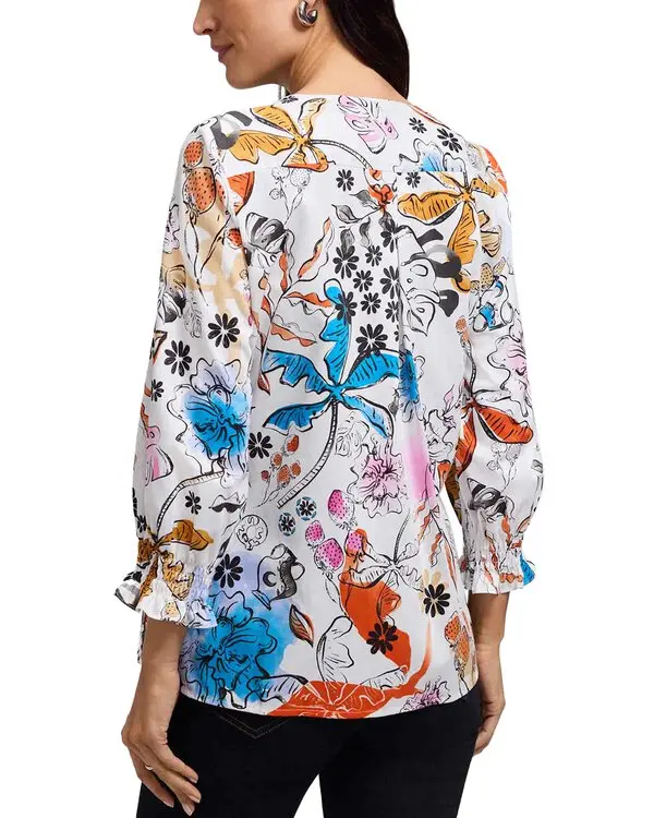 Foxcroft Alicia Tropical Print Top