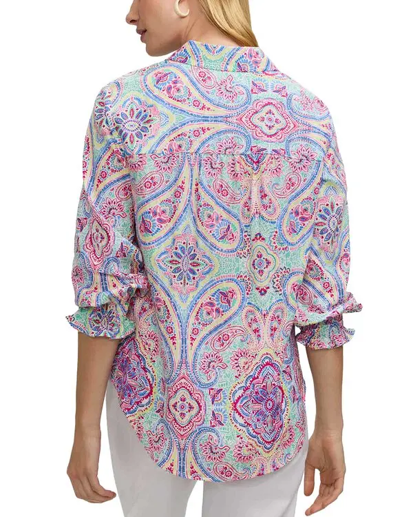 Foxcroft Olivia Paisley Print Top