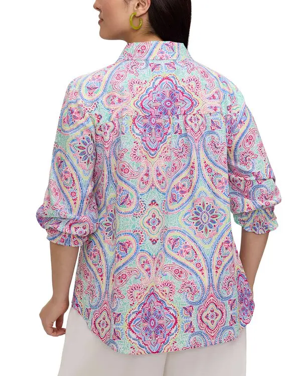 Foxcroft Olivia 3/4 Sleeve Paisley Shirt - Multi