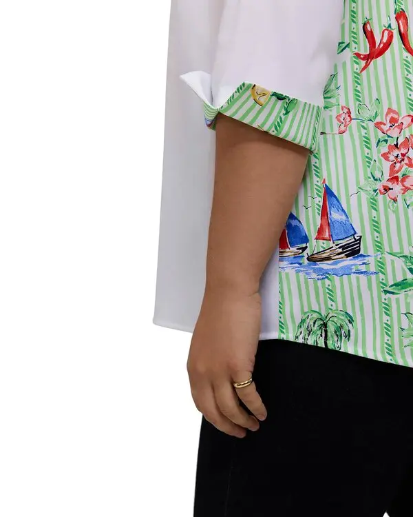 Foxcroft Therese Resort Stripe Shirt - Multi