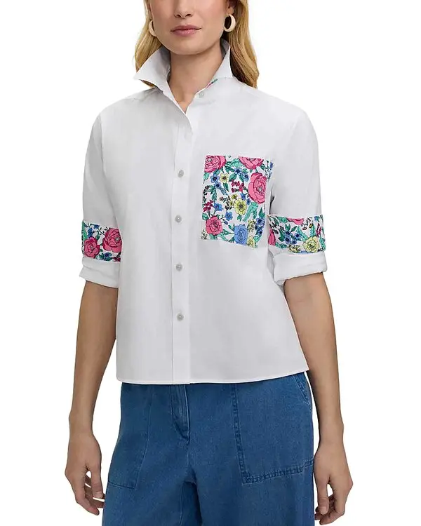 Foxcroft Jodie Top - White Multi