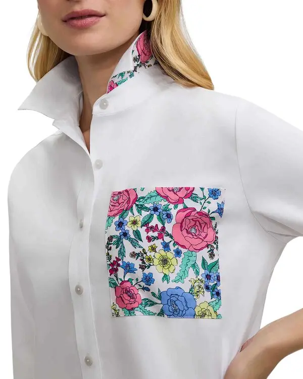 Foxcroft Jodie Top - White Multi