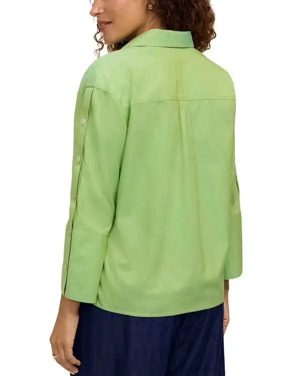 Foxcroft Lainey Poplin Top - Mojito