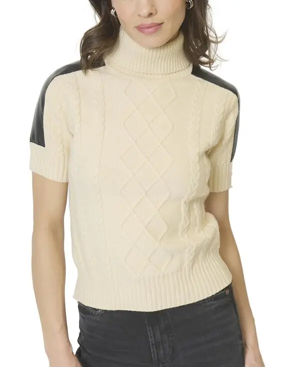 Central Park West Naomi Cable Turtleneck Sweater
