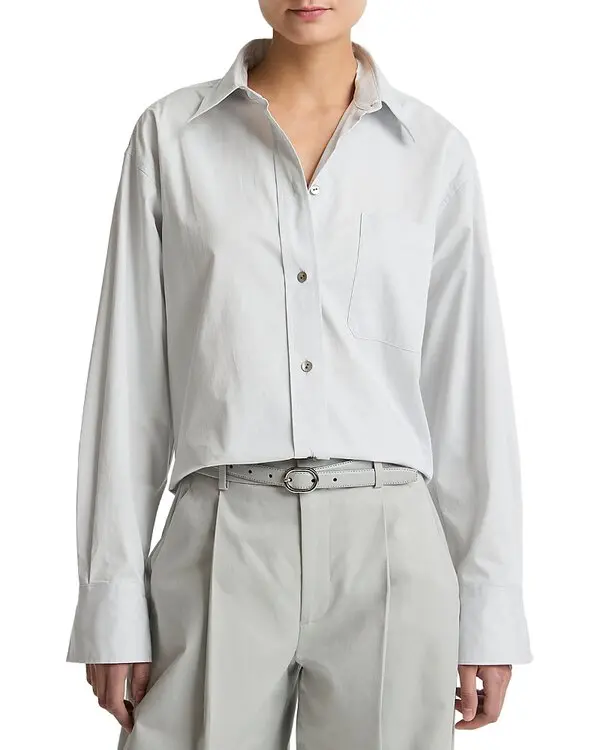 Vince Cropped Shirt - Light Grey