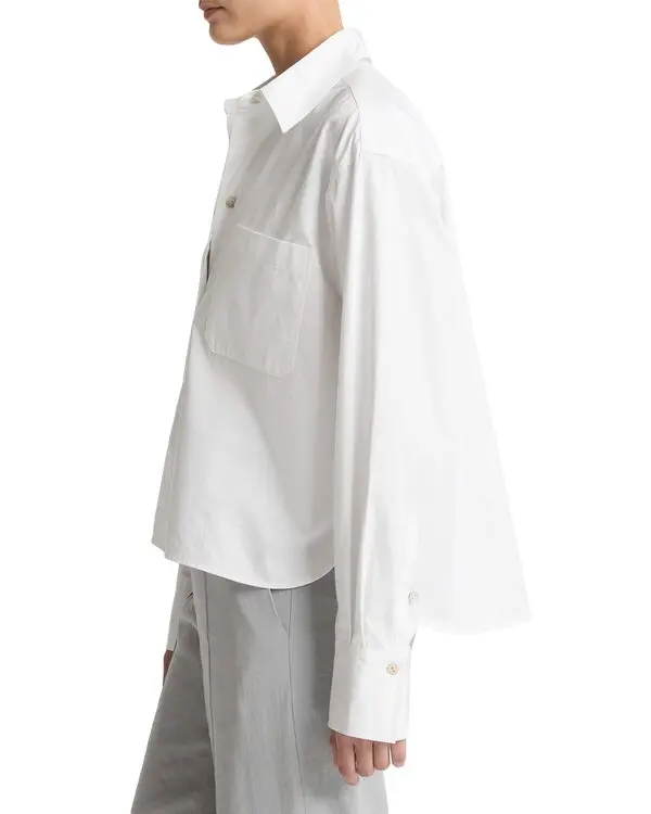 Vince Cropped Shirt - Optic White